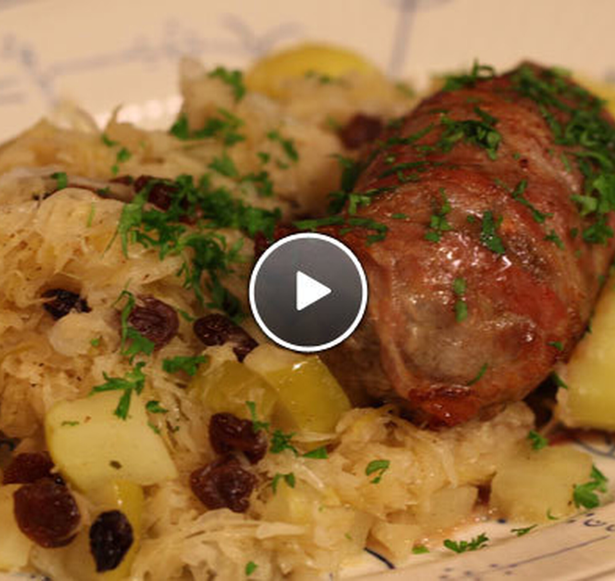 Slavinken met gestoofde zuurkool recept - 24Kitchen