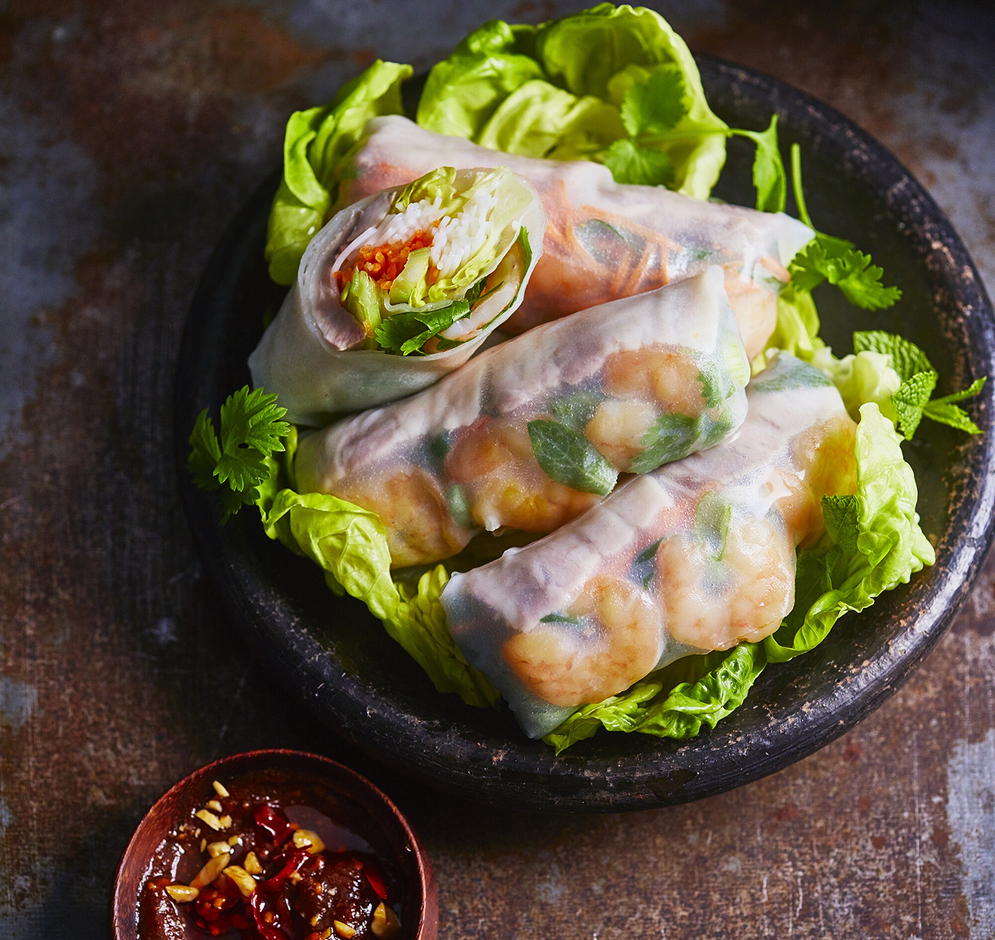 Goi Cuon (springrolls met buikspek en garnaal) recept - 24Kitchen