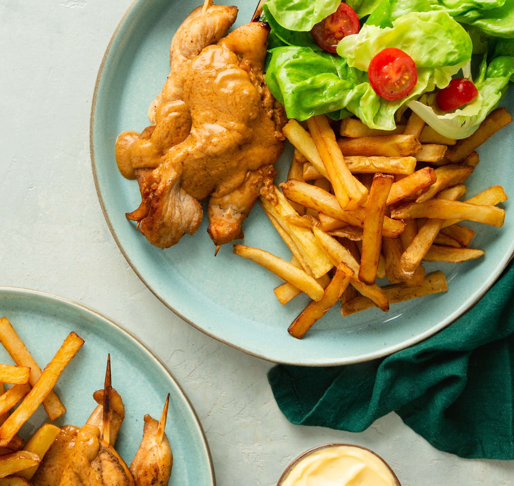 Saté met friet en salade - 24Kitchen