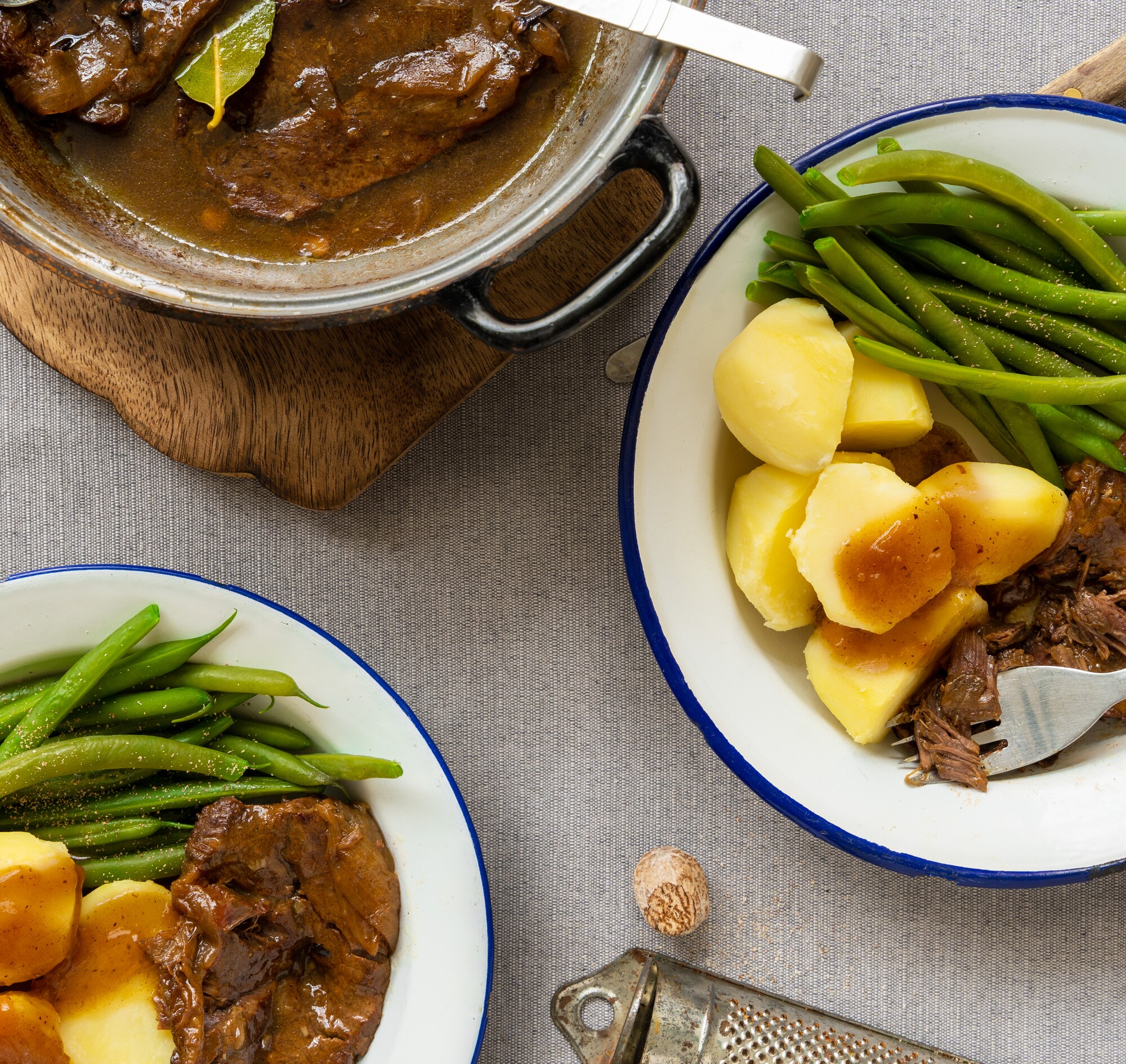 Draadjesvlees met aardappelen en sperziebonen recept - 24Kitchen