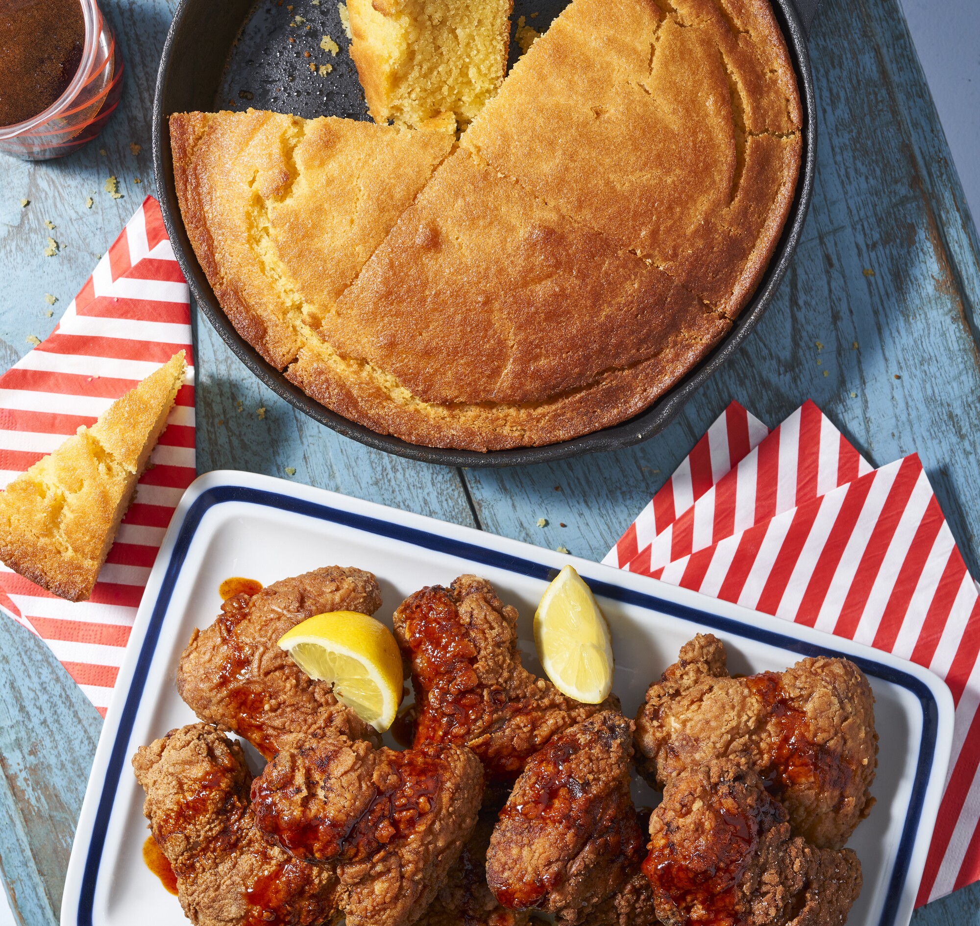 Perry fried chicken met cornbread - 24Kitchen