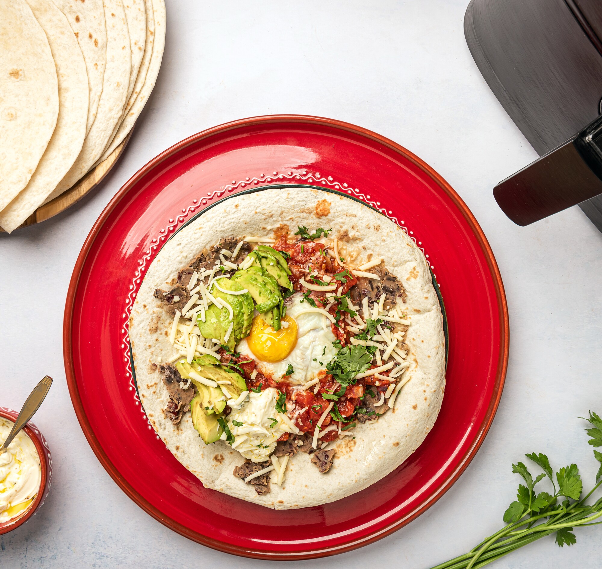 Huevos rancheros uit de airfryer recept - 24Kitchen