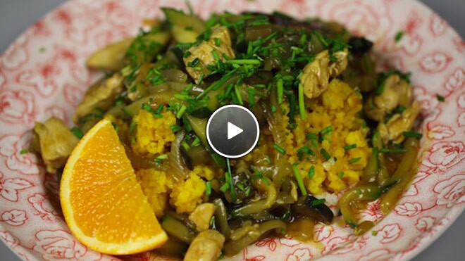 Oosterse kip met gele rijst recept - 24Kitchen