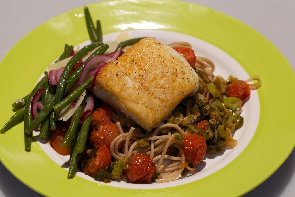 Gebakken heilbotfilet met haricots verts-salade recept - 24Kitchen