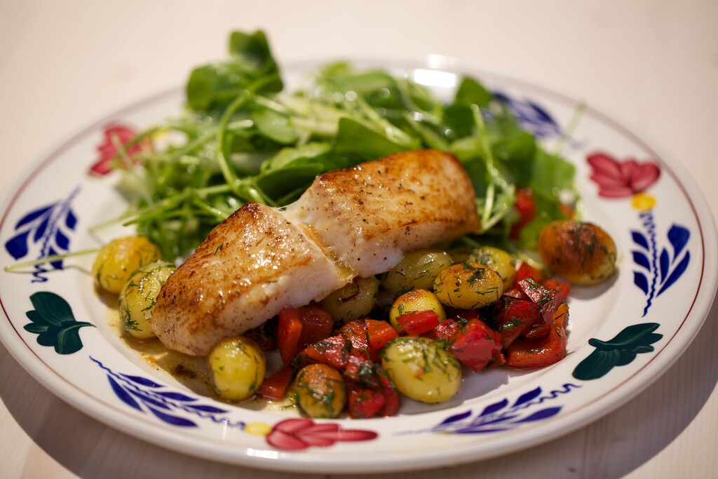 Heilbotfilet met posteleinsalade recept - 24Kitchen