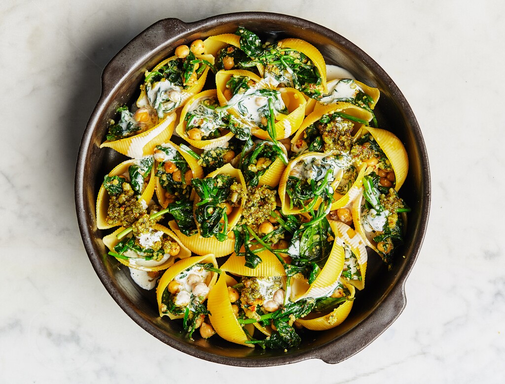 Gevulde pasta met pesto en spinazie recept - 24Kitchen