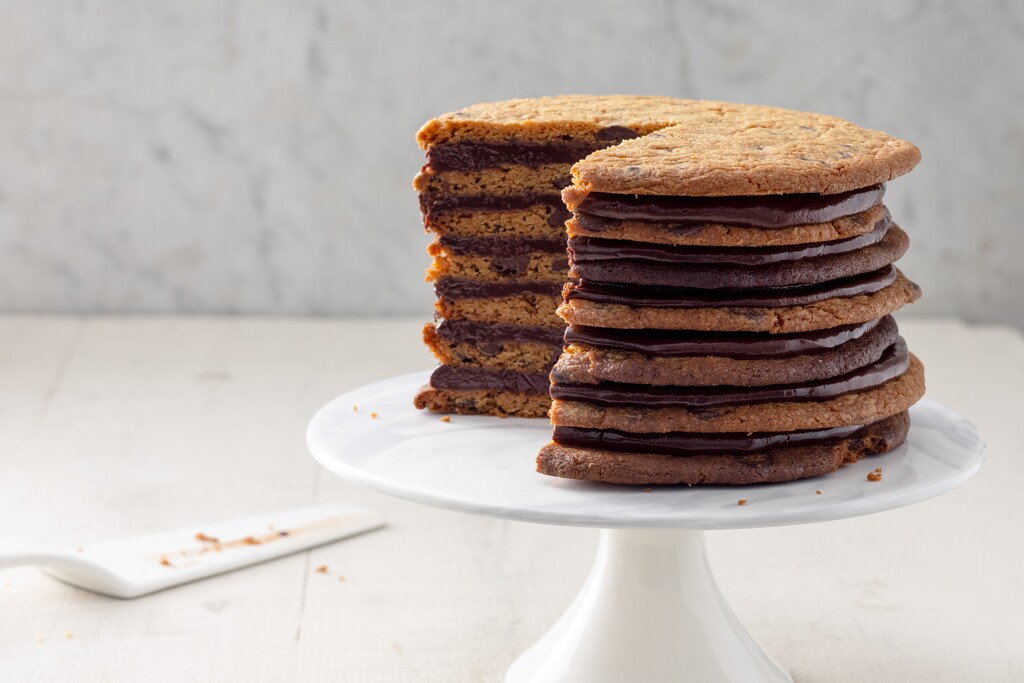 Chocoladekoekjes-taart recept - 24Kitchen